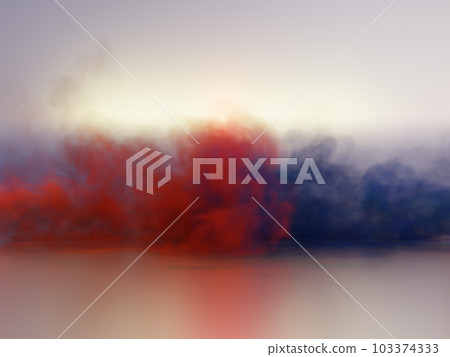 Puffs of red blue smoke on a white background....-插圖素材 [103374333 ...