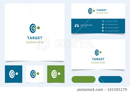 Target logo design with editable slogan....-插圖素材 [103385279] - PIXTA圖庫