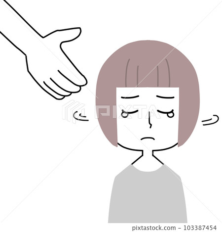 reaching out to a crying girl - Stock Illustration [103387454] - PIXTA