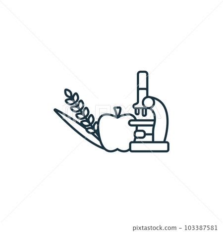 Food engineering icon. Monochrome simple sign...-插圖素材 [103387581] - PIXTA圖庫