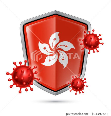 Shield Icon of Hong Kong - Stock Illustration [103397862] - PIXTA