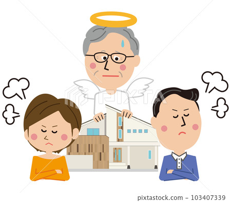 Pop family, inheritance, quarrel, relative trouble - Stock Illustration ...