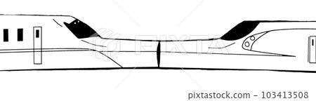 Shinkansen Hayabusa and Komachi connection... - Stock Illustration ...