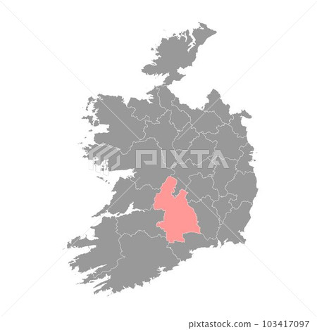 County Tipperary map, administrative counties... - Stock Illustration ...