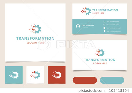 Transformation logo design with editable...-插圖素材 [103418304] - PIXTA圖庫