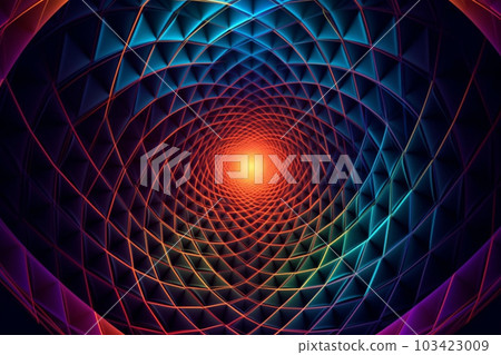 Generative ai. Abstract geometry pattern... - Stock Illustration ...