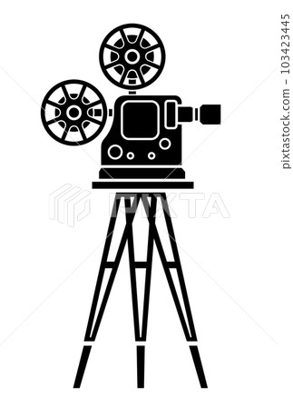 Old movie projector icon illustration - Stock Illustration [103423445 ...