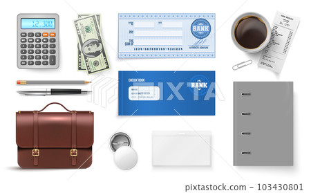 Business Items Realistic Set - Stock Illustration [103430801] - PIXTA