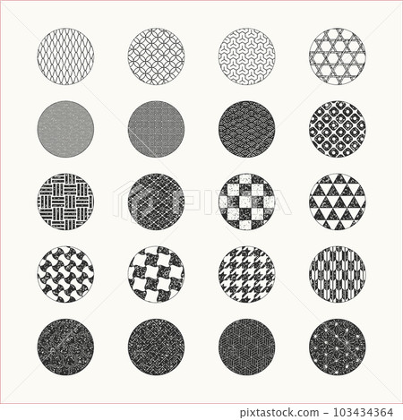 Japanese pattern stamp icon (circle) - Stock Illustration [103434364 ...