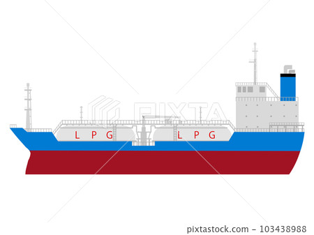 LPG carrier transporting liquefied petroleum gas - Stock Illustration ...