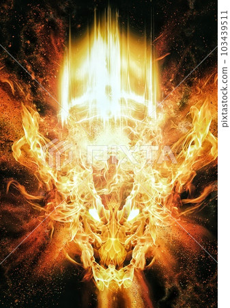 3d illustration of an abstract fire dragon... - Stock Illustration ...