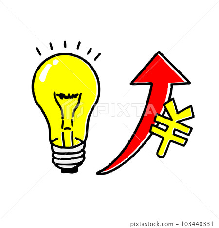electricity price mark - Stock Illustration [103440331] - PIXTA