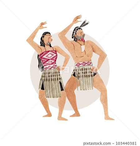 Haka dance person watercolor illustration - Stock Illustration ...