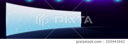 Concave side led screen wall stage light panel - Stock Illustration ...