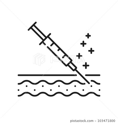 Botox injection icon, face skin care, and...-插圖素材 [103471800] - PIXTA圖庫