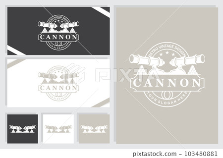 Cannon Logo, Elegant Simple Design Retro... - Stock Illustration ...