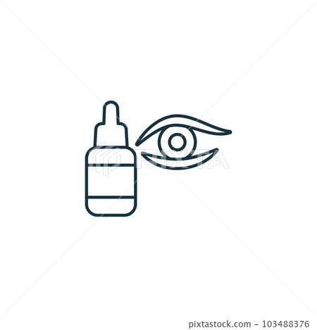 Eye drops icon. Monochrome simple sign from...-插圖素材 [103488376] - PIXTA圖庫