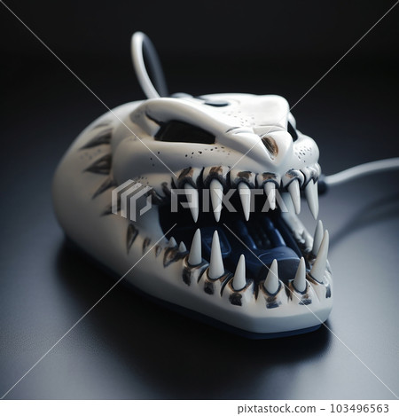 Predatory computer mouse, in the form of a... - Stock Illustration ...
