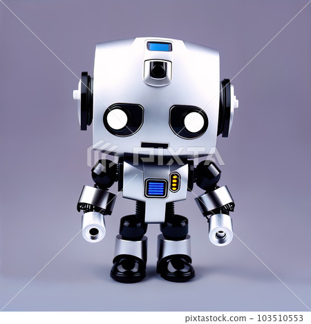 Chibi-Robo 3 AI-generated image standing still... - Stock Illustration ...