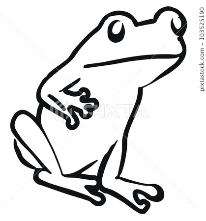Frog (line drawing) - Stock Illustration [103525190] - PIXTA