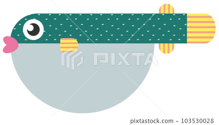Simple blowfish illustration - Stock Illustration [103530028] - PIXTA