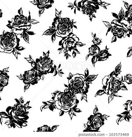 Seamlessly continuous floral pattern, - Stock Illustration [103573469 ...