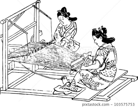 woman weaving - Stock Illustration [103575753] - PIXTA