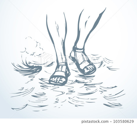 Walking Feet Drawing