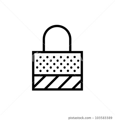 Locked Vector Icon, Outline style, isolated on... - Stock Illustration ...