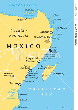 Mexican Caribbean Map The Countries Of The Caribbean : Including
