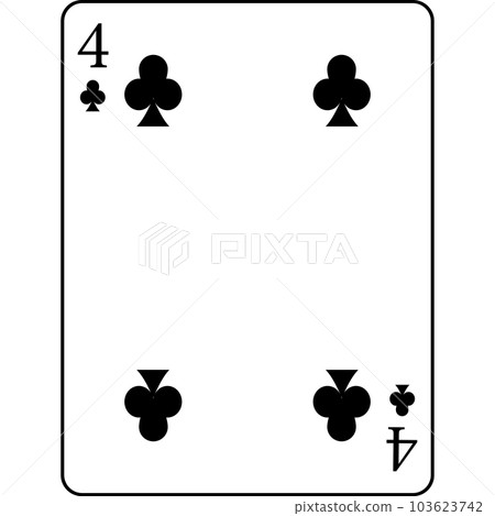 Four crosses. A deck of poker cards. - Stock Illustration [103623742 ...