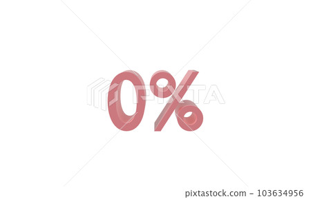 PNG 3d rendering Sale mock up zero percent sign...-插圖素材 [103634956 ...