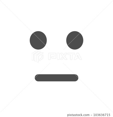 Neutral face icon - Stock Illustration [103636715] - PIXTA