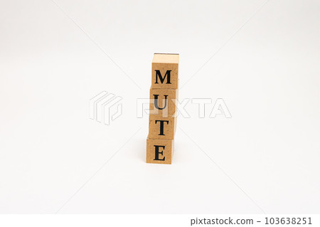 Wood block English word MUTE - Stock Photo [103638251] - PIXTA