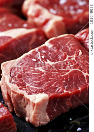 Fresh raw beef lump "AI generated image" - Stock Illustration ...