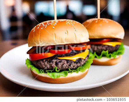 Cozy burger joint realistic detailed neutral warm. - Stock Illustration ...
