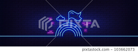 Neon light glow effect. Lgbt line icon. Pride...-插圖素材 [103662073] - PIXTA圖庫