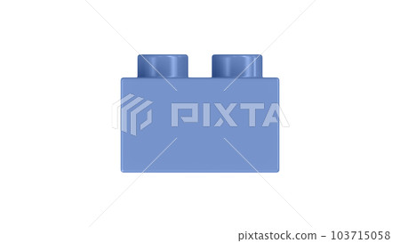 Cornflower Blue Lego Block Isolated on a White... - Stock Illustration ...