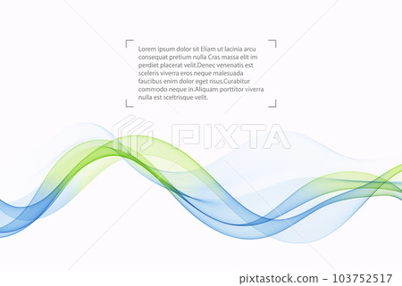 Blue and green lines in the form of an abstract... - Stock Illustration ...