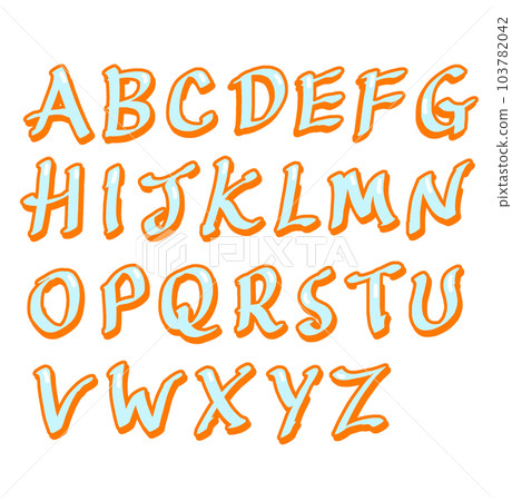 pop and colorful alphabet set - Stock Illustration [103782042] - PIXTA