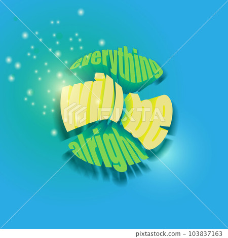 3d text on a beautiful blue background - Stock Illustration [103837163 ...