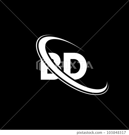 BD logo. B D design. White BD letter. BD/B D...-插圖素材 [103848317] - PIXTA圖庫