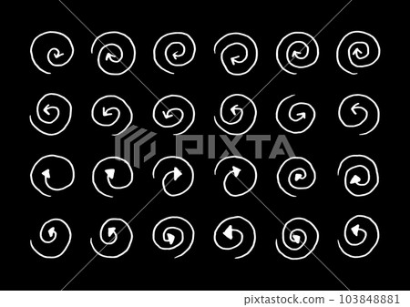 hand drawn loose rotating arrow - Stock Illustration [103848881] - PIXTA