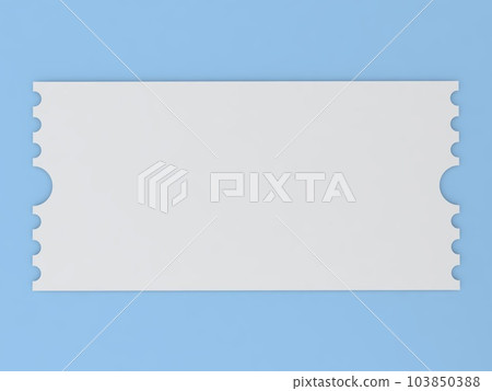 Tear-off paper ticket mockup on a blue background. - Stock Illustration ...