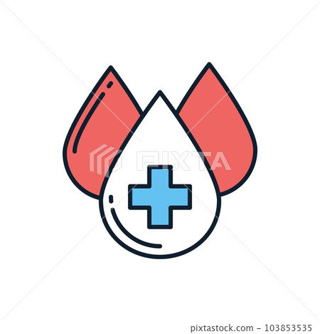 Blood Donation related vector icon. - Stock Illustration [103853535 ...