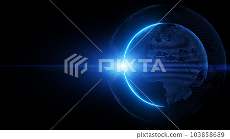 Global Wireframe Technology Digital Network... - Stock Illustration ...