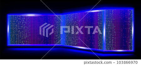 Led light screen background, wall stage show panel - Stock Illustration ...