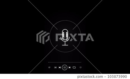 3d podcast animation, podcast recording, voice,... - Stock Illustration ...