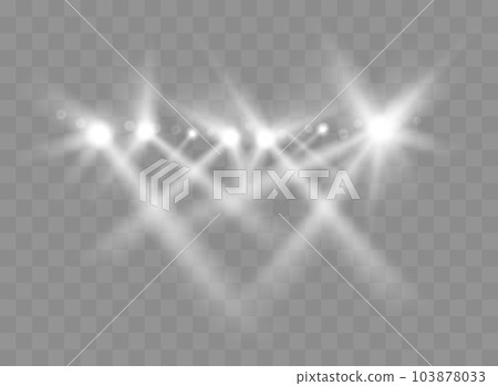 Spotlights With Rays. Shining light beams - Stock Illustration ...