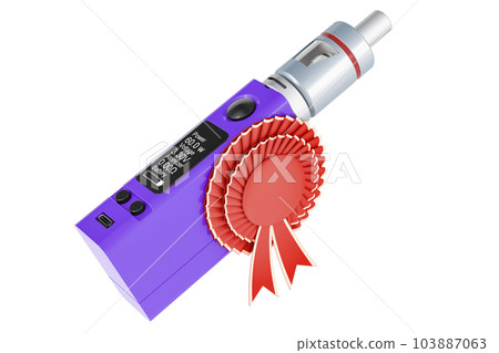 Box Mod e-cigarette with best choice badge, 3D... - Stock Illustration ...
